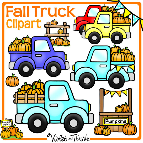 Fall Truck Clipart Pumpkin Patch Farm Vintage | Made By Teachers