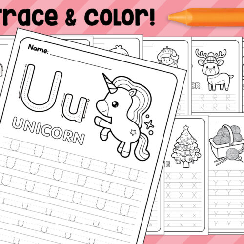 Alphabet Tracing Worksheets - Girl Theme | Made By Teachers