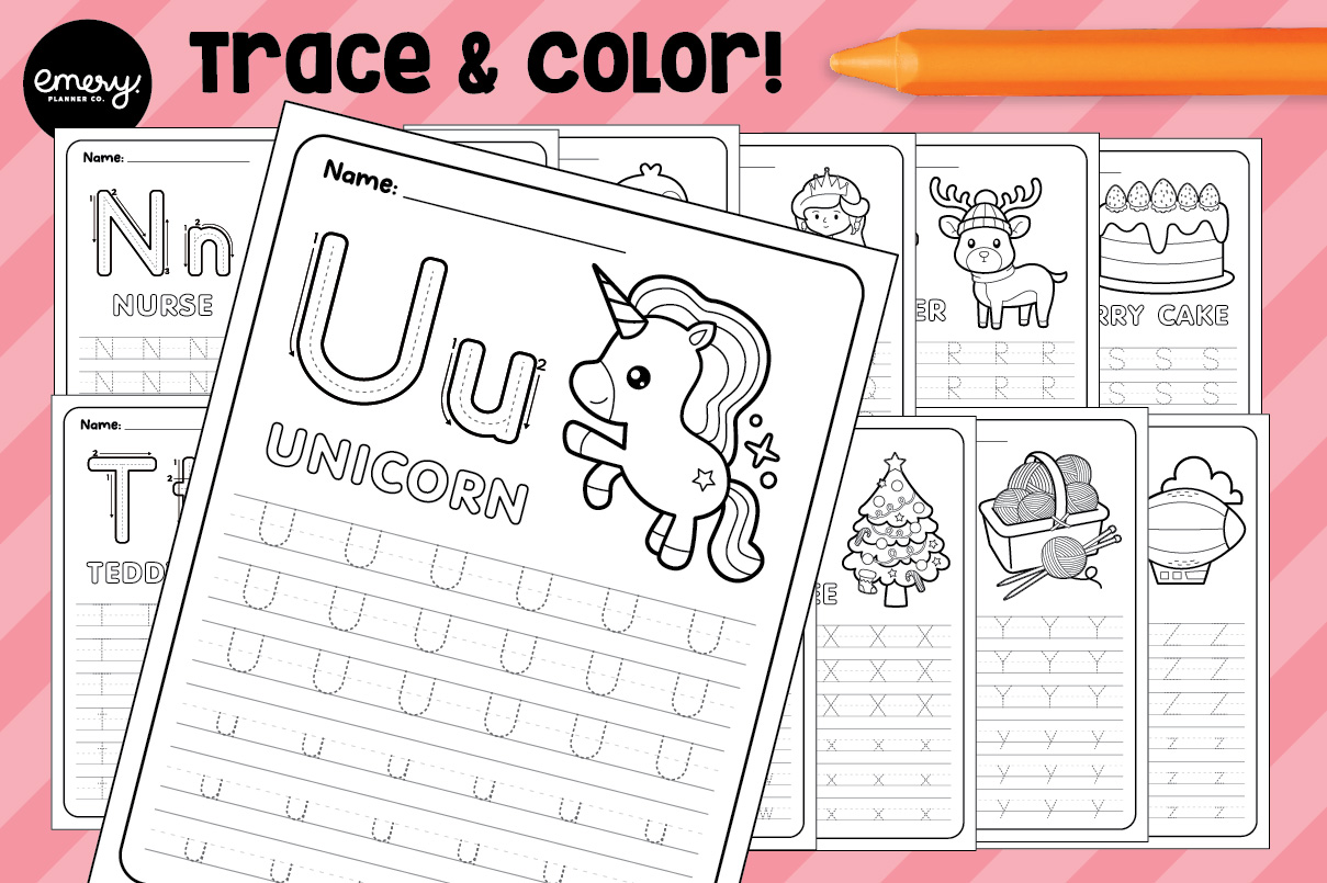 Alphabet Tracing Worksheets - Girl Theme | Made By Teachers