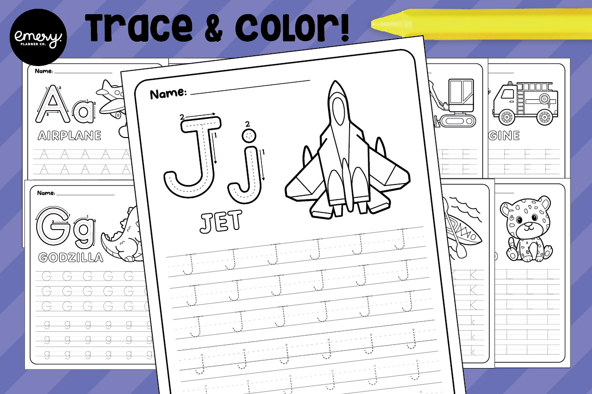 Alphabet Tracing Worksheets - Boy Theme | Made By Teachers