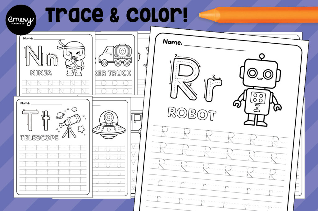 Alphabet Tracing Worksheets - Boy Theme | Made By Teachers