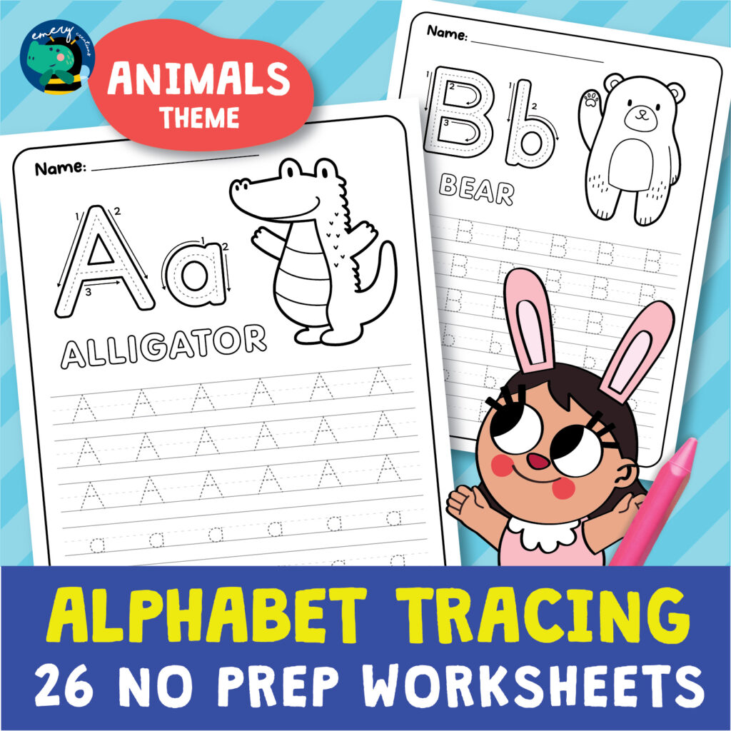 Alphabet Tracing Worksheets - Animals | Made By Teachers