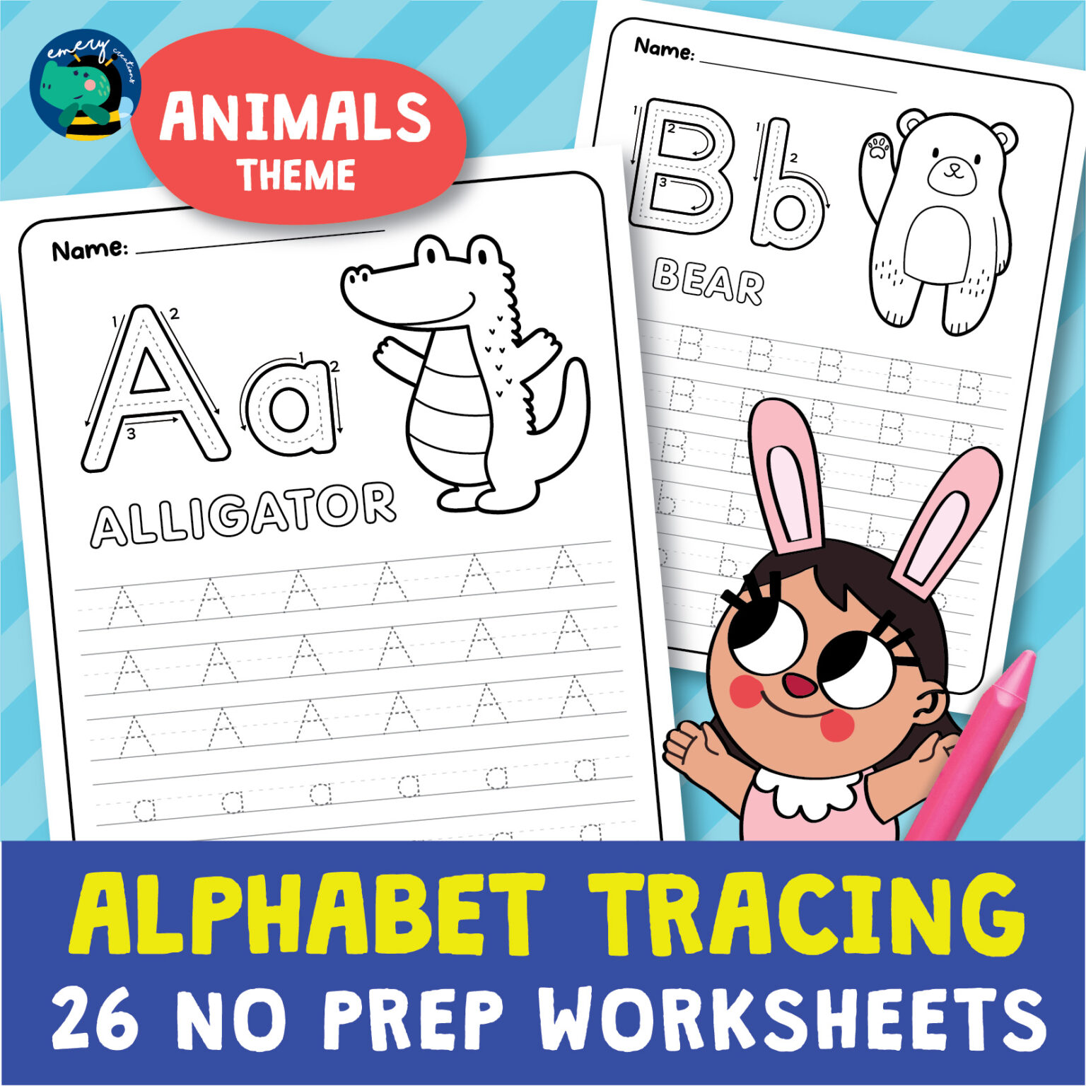 Alphabet Tracing Worksheets - Animals | Made By Teachers