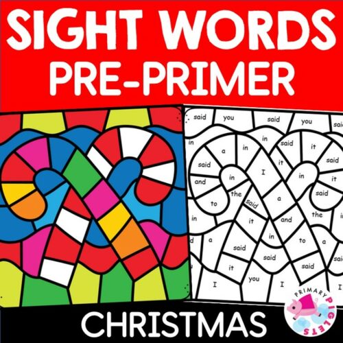 Christmas Color by Sight Words Prekindergarten - Made By Teachers