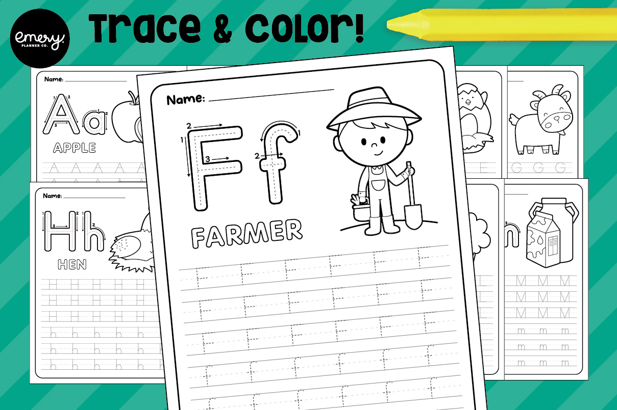 Alphabet Tracing Worksheets - Farm Theme | Made By Teachers