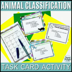 Animal Classification Task Cards | Vertebrate and Invertebrate Task ...
