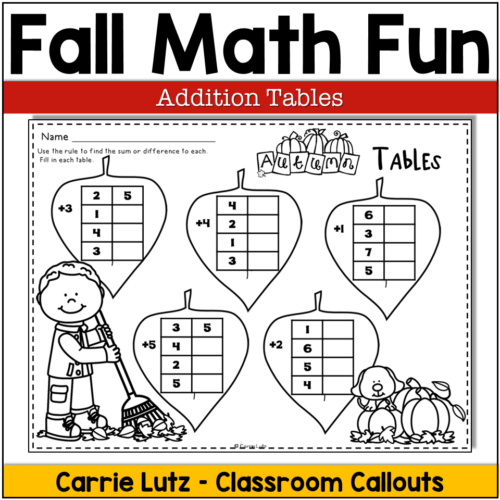 Fall Math First Grade Addition and Subtraction | Made By Teachers