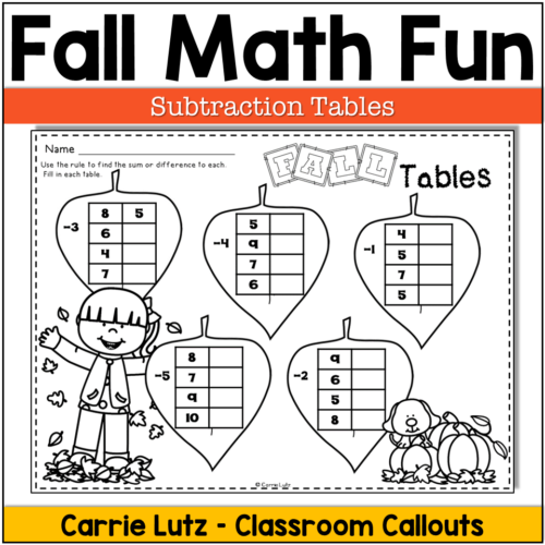 Fall Math First Grade Addition and Subtraction - Made By Teachers