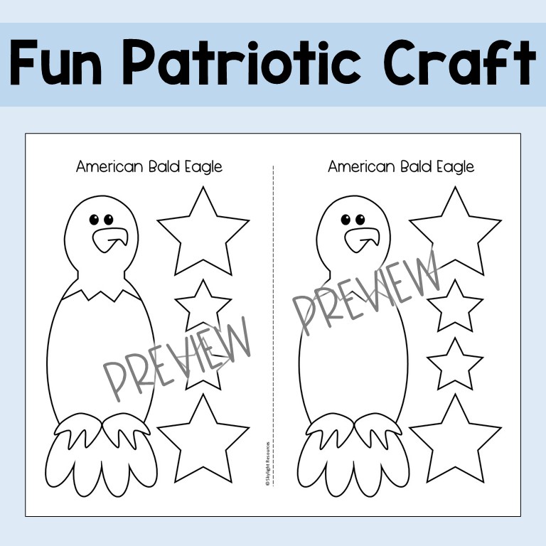 American Bald Eagle Craft Project | Patriotic Craft Activity | Made By ...