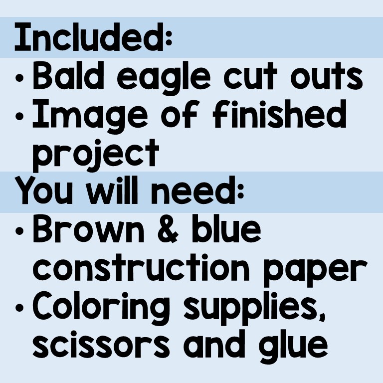 American Bald Eagle Craft Project | Patriotic Craft Activity | Made By ...