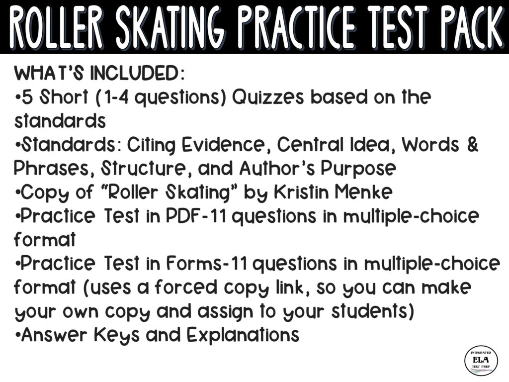 Reading Test Prep PRACTICE TEST Standardized Test Practice Nonfiction ...