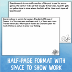 3rd Grade Word Problems Fractions Area Perimeter Rounding Multi-Step ...