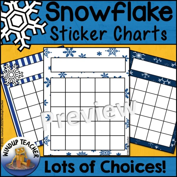 Snowflake Sticker Charts | Made By Teachers