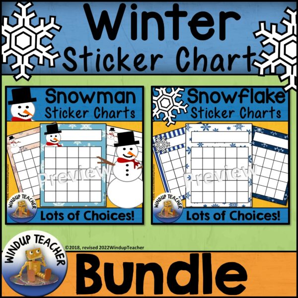 Winter Sticker Charts BUNDLE | Made By Teachers