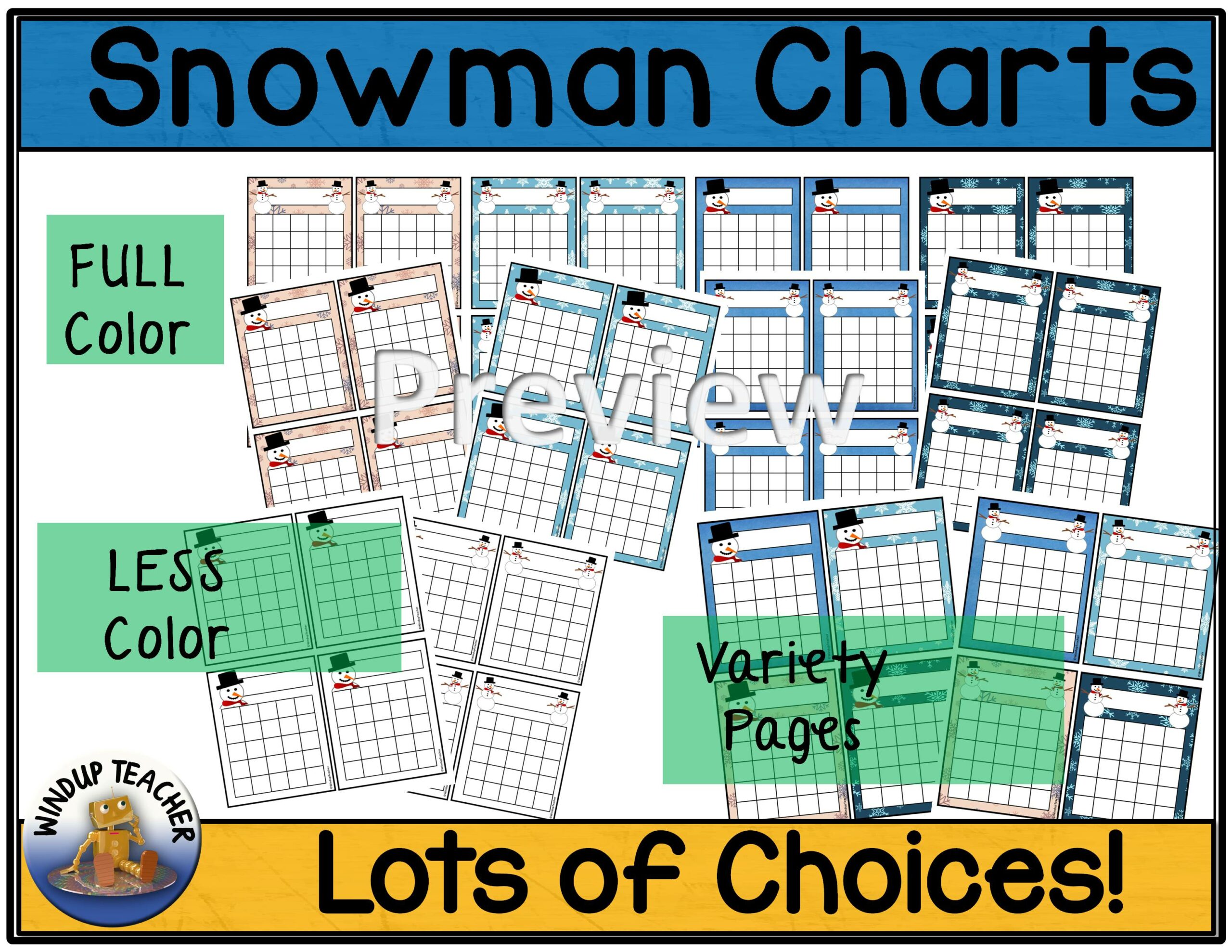 Winter Sticker Charts BUNDLE | Made By Teachers