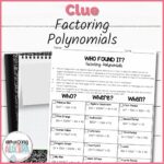 Factoring Polynomials Clue Mystery Activity - Made By Teachers