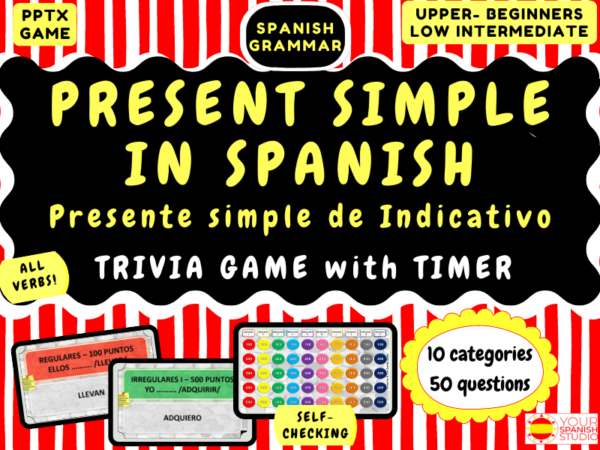 SPANISH PRESENT SIMPLE GRAMMAR LESSON ALL VERBS GOLDEN TIP NO PREP ...