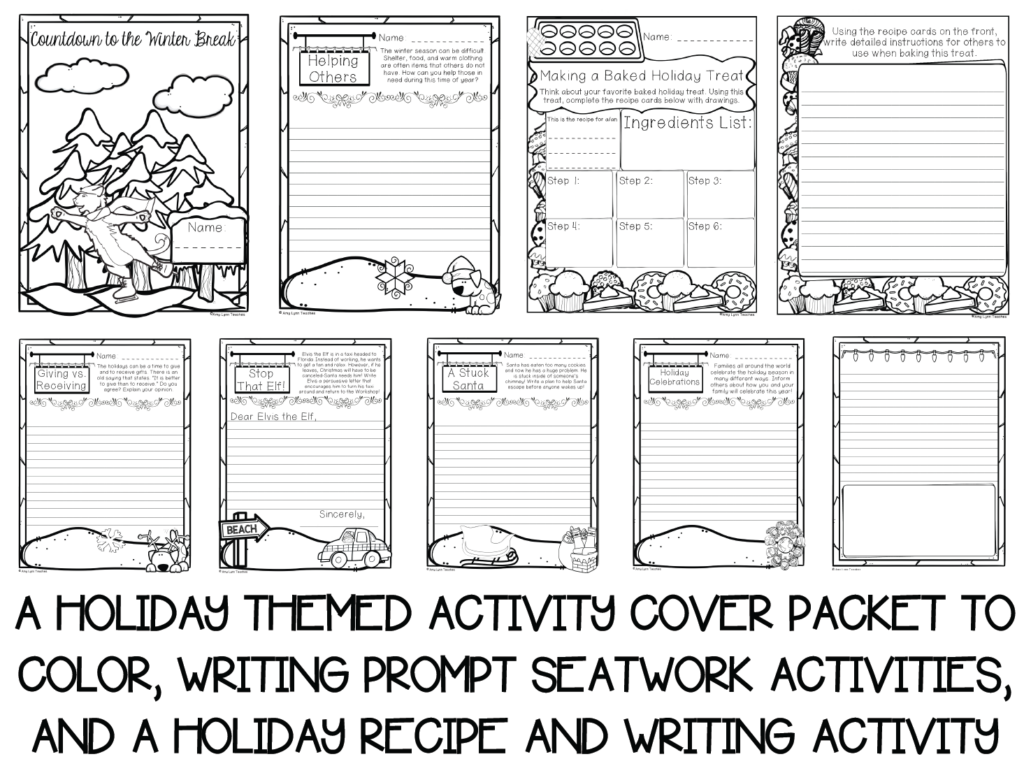 Pre-Winter Break Activities {Mad Libs, Games, Math, Skit Writing ...