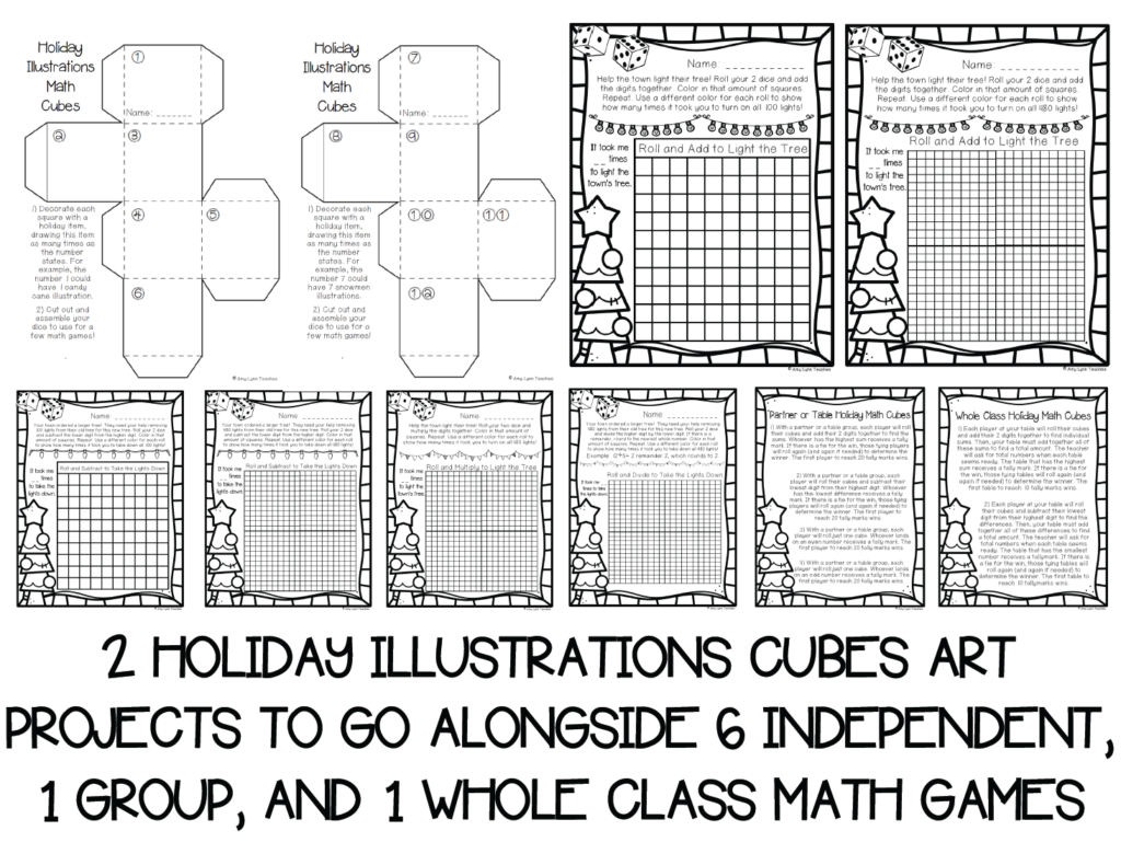 Pre-Winter Break Activities {Mad Libs, Games, Math, Skit Writing ...