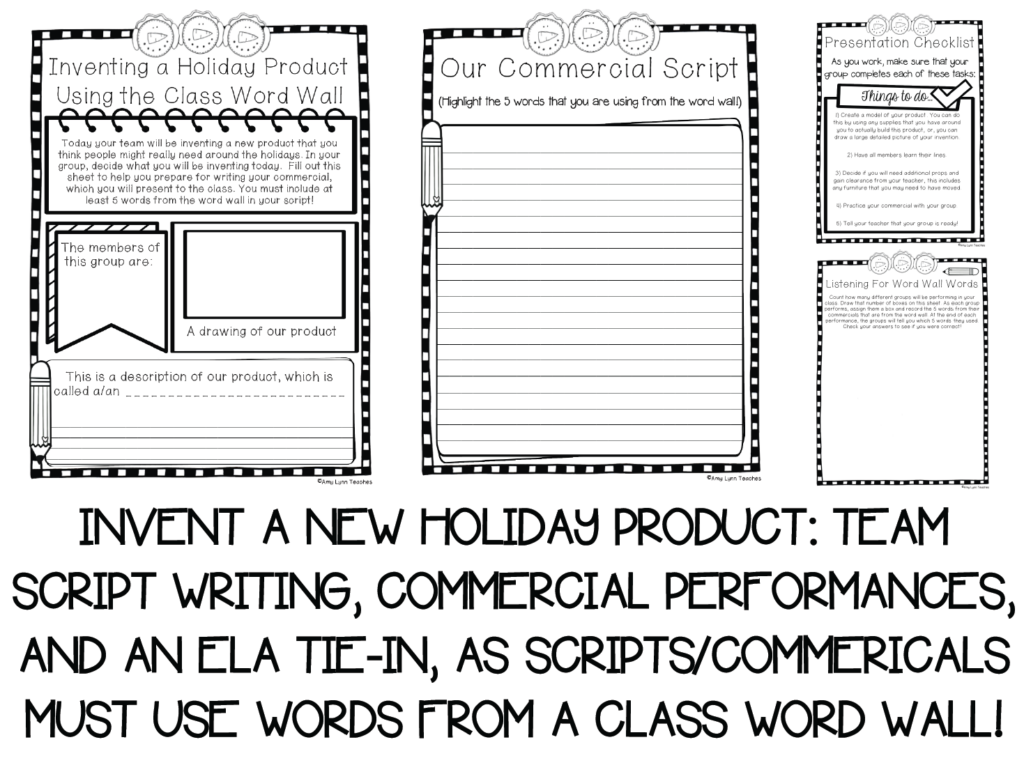 Pre-Winter Break Activities {Mad Libs, Games, Math, Skit Writing ...