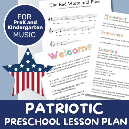 Music Lesson Plan | Patriotic America USA | Movement and Musical ...