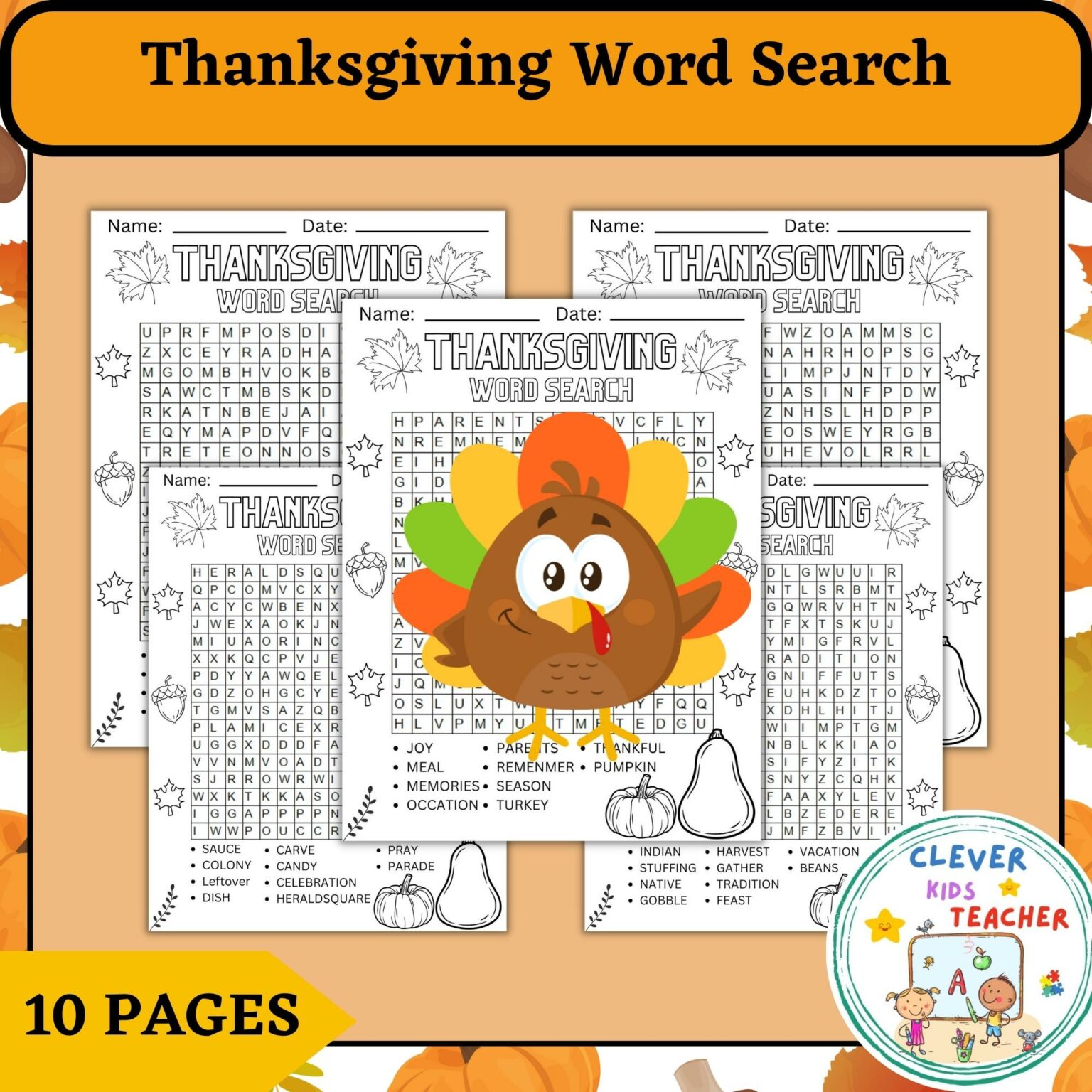 Turkey In Disguise Word Search | Thanksgiving Word Search Coloring ...