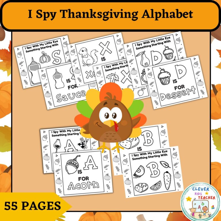 Turkey In Disguise Alphabet | I Spy Thanksgiving Alphabet | Made By ...