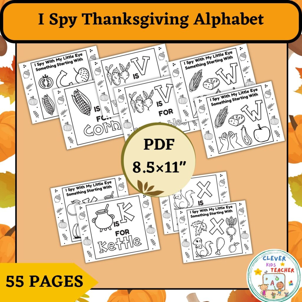 Turkey In Disguise Alphabet | I Spy Thanksgiving Alphabet | Made By ...