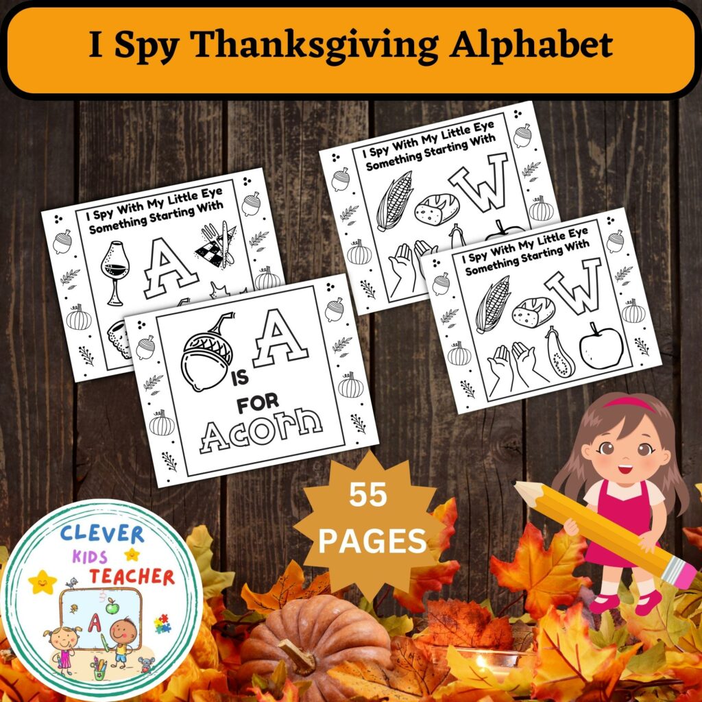 Turkey In Disguise Alphabet | I Spy Thanksgiving Alphabet - Made By ...