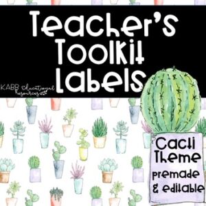 Teacher Toolkit Labels Cacti Theme | Made By Teachers