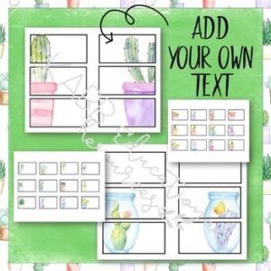 Teacher Toolkit Labels Cacti Theme - Made By Teachers