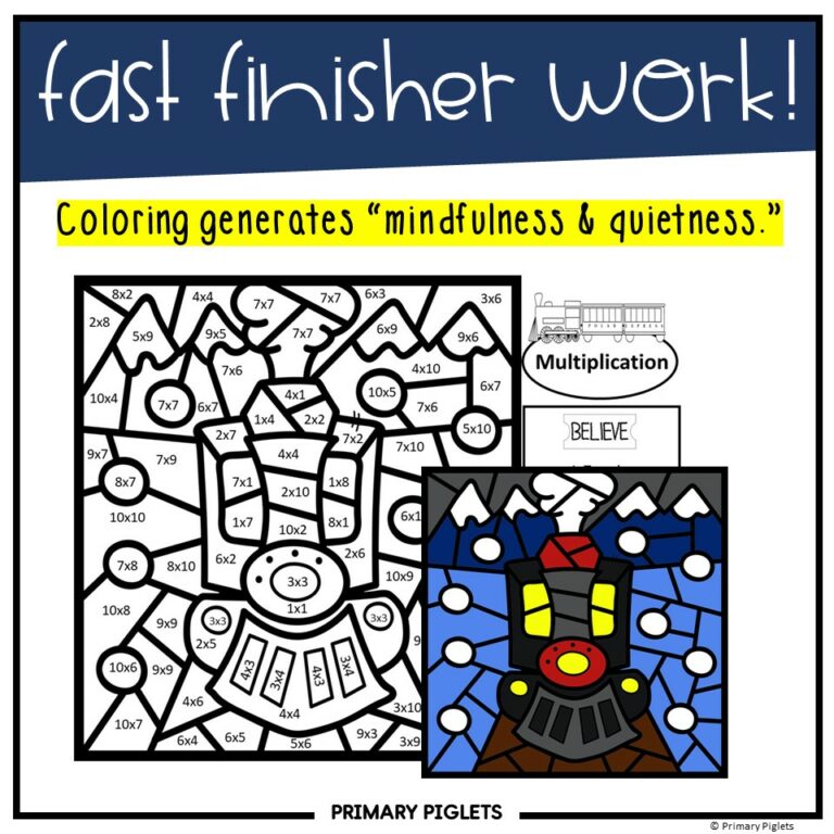 Polar Express Math Facts Color by Number Bundle | Made By Teachers