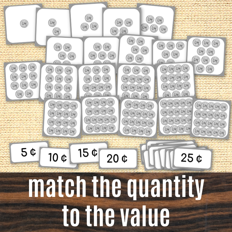 Skip Counting Nickels Cards - Montessori Money Counting Like Coins ...