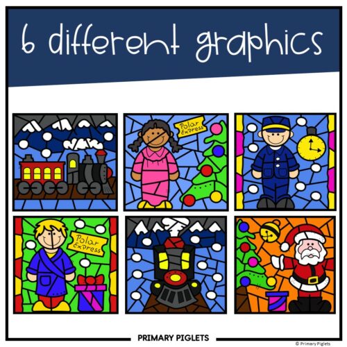 Polar Express Division Color by Number | Made By Teachers