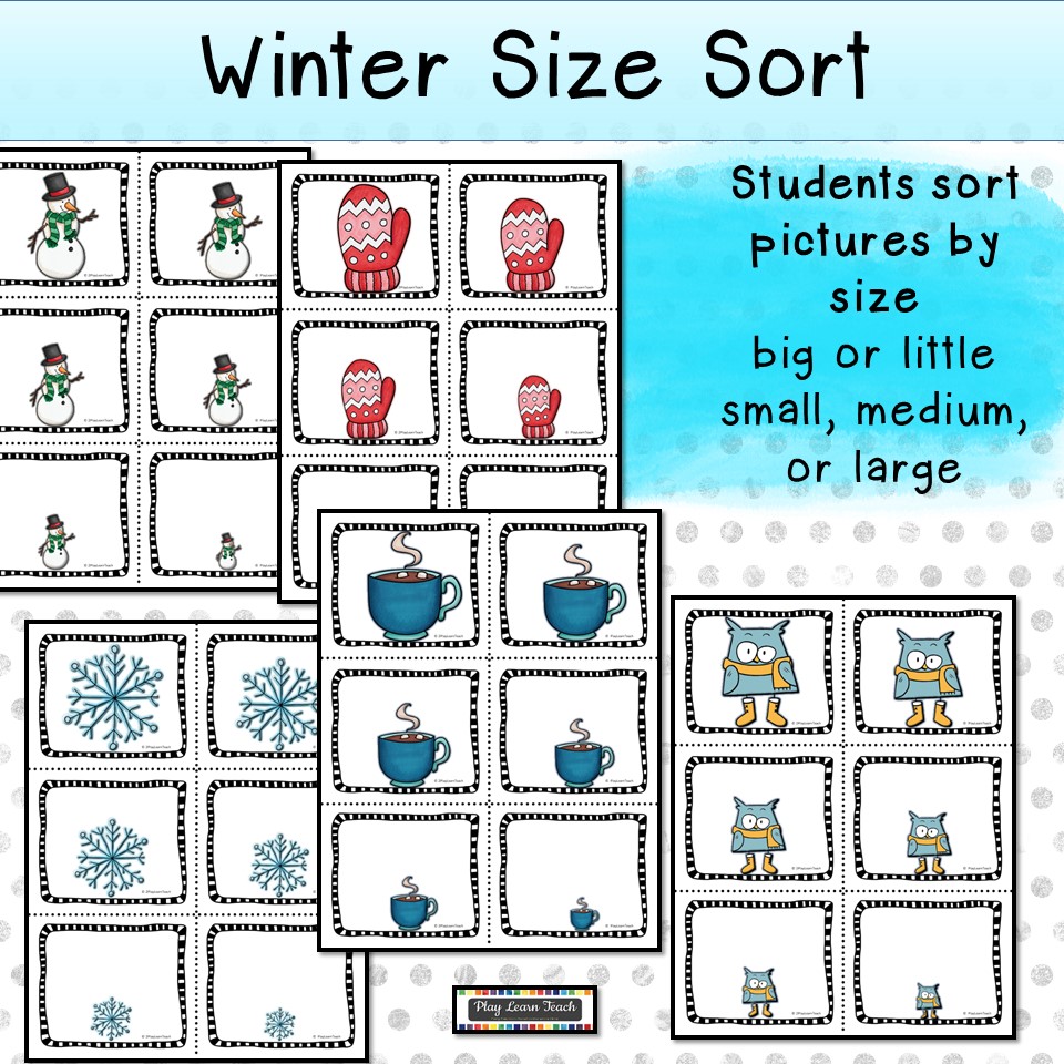 Sort by Size Winter | Made By Teachers