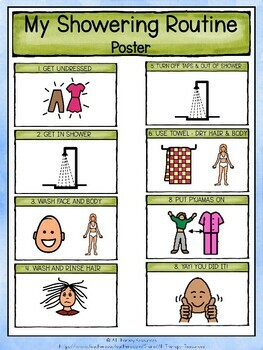 My Showering Routine Poster & Checklist - Made By Teachers