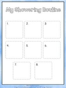 My Showering Routine Activity Worksheet | Visual Supports for Bedtime ...