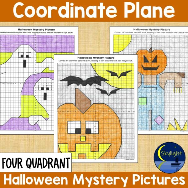 Fall Coordinate Plane Graphing Pictures in Four Quadrants | Made By ...