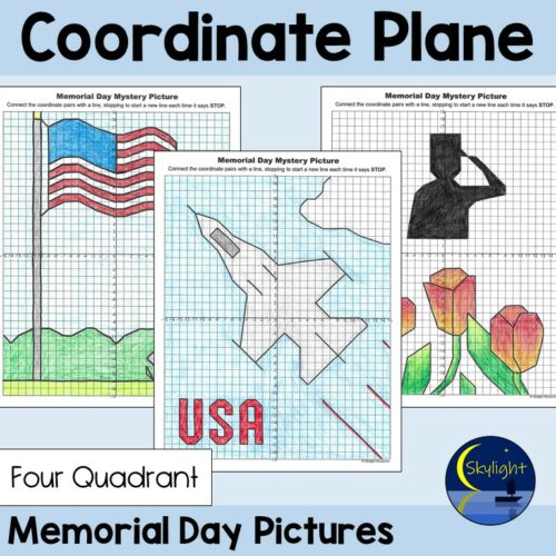 Veteran's Day, Memorial Day and Patriotic Coordinate Plane Graphing ...