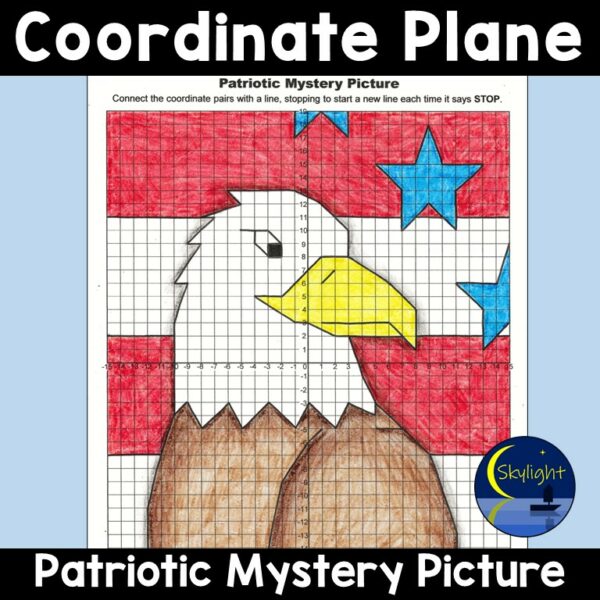 Patriotic Coordinate Plane Mystery Graphing Picture in Four Quadrants ...