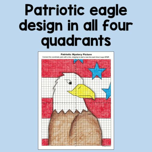 Patriotic Coordinate Plane Mystery Graphing Picture in Four Quadrants ...