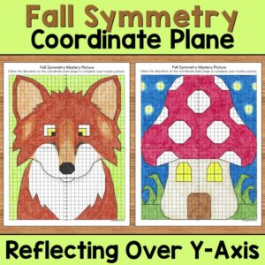 Fall Coordinate Plane Graphing Pictures Four Quadrant Symmetry Activity ...