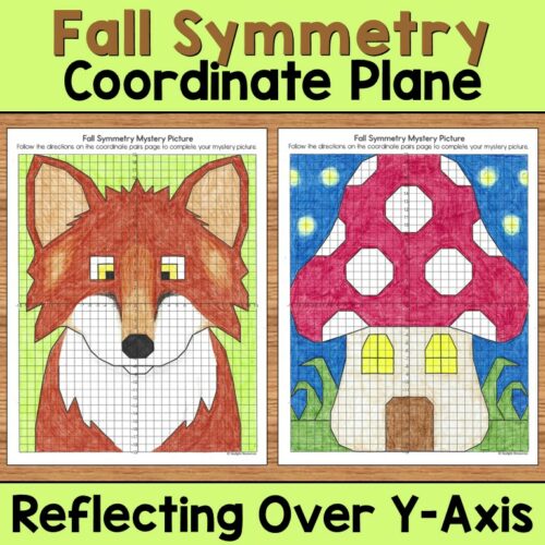 Fall Coordinate Plane Graphing Pictures Four Quadrant Symmetry Activity ...