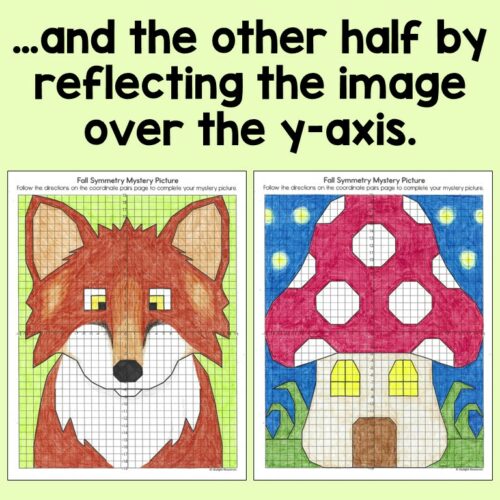 Fall Coordinate Plane Graphing Pictures Four Quadrant Symmetry Activity ...