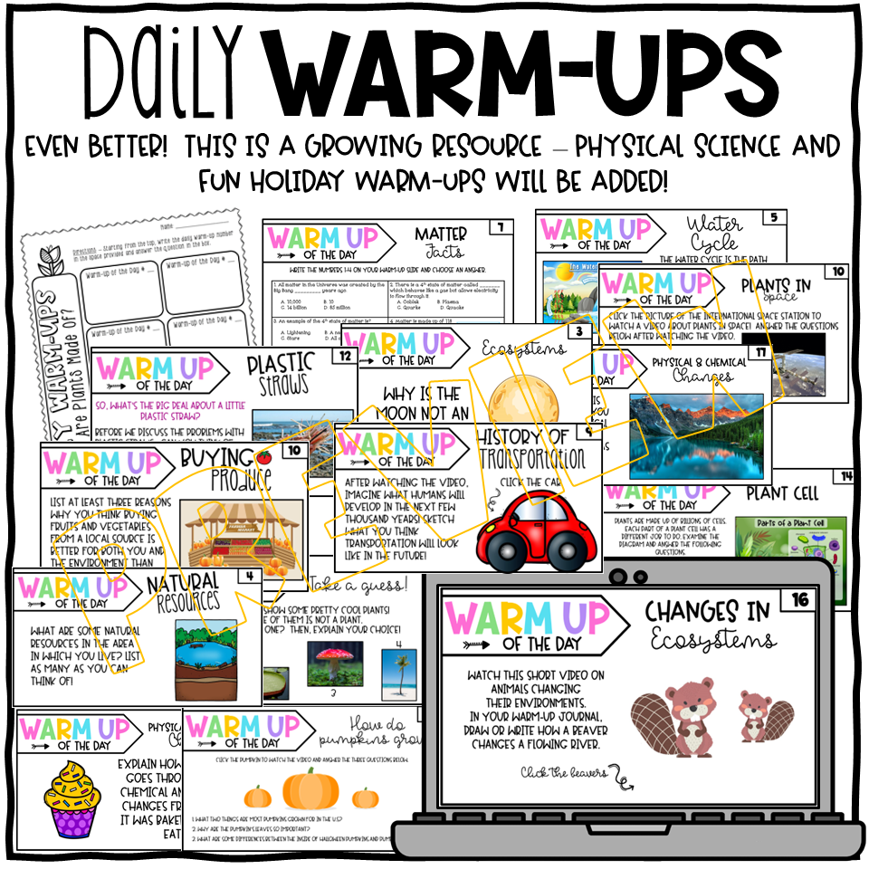 Daily Science Warm-ups | Made By Teachers