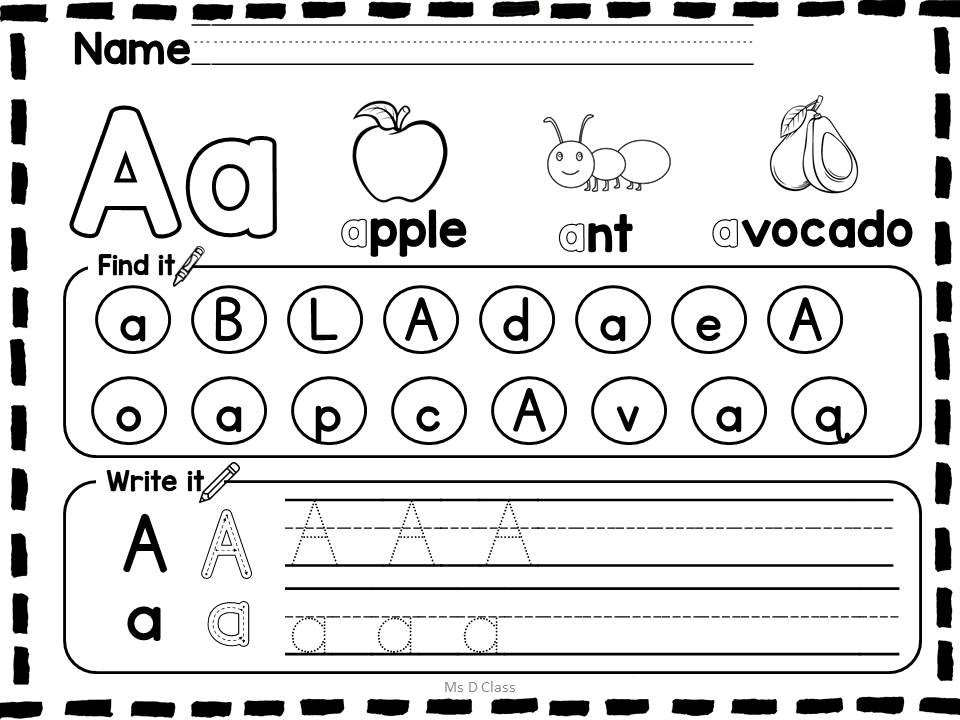 PreK/Kindergarten Letters Tracing A to Z Worksheets | Made By Teachers