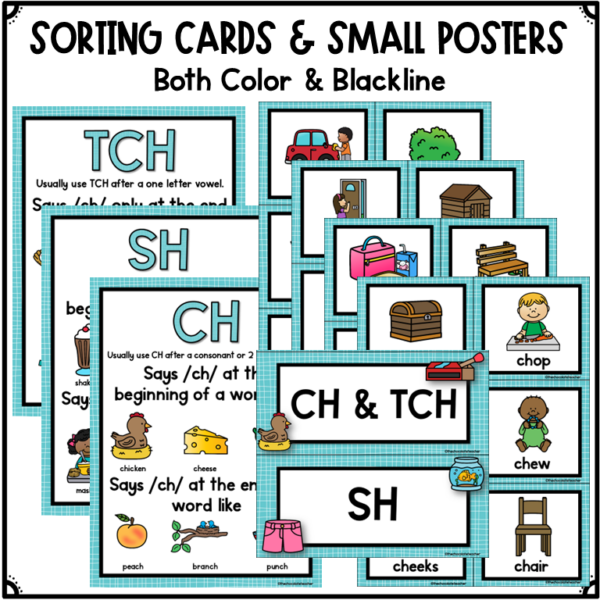 Digraphs - Phonics Centers - Worksheets - Puzzles - SH CH - Made By ...