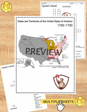 Spanish Colonial Unit Worksheets Crossword - Word Scramble - Wordsearch ...