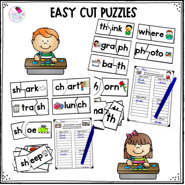 Digraphs - Phonics Worksheets - Centers- CH SH TH PH WH - BUNDLE | Made ...