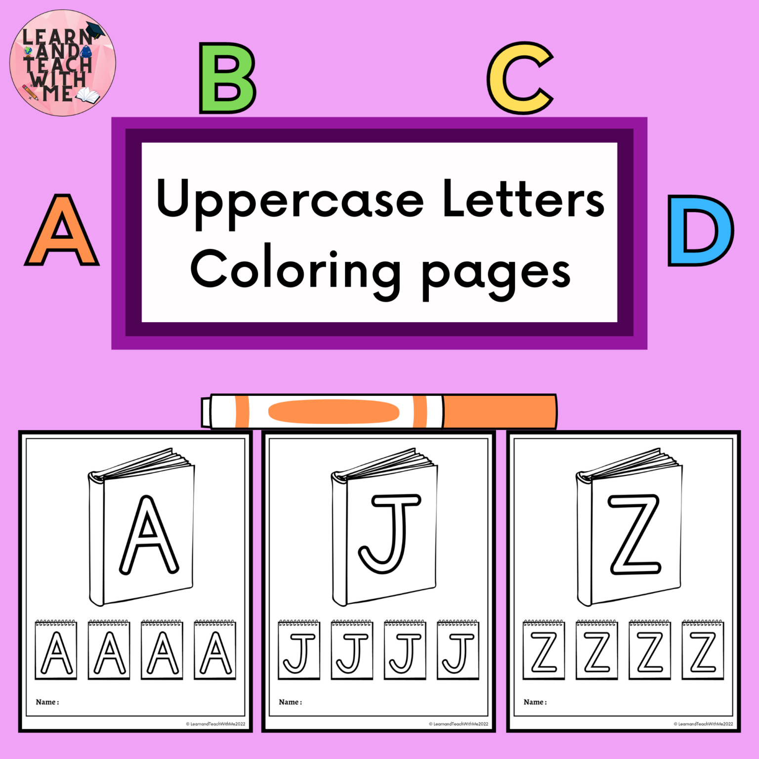 Alphabet coloring pages Uppercase Letters Worksheets | Made By Teachers